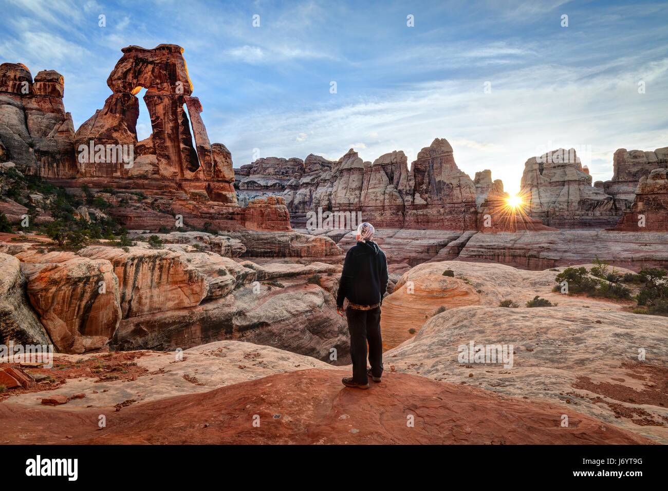 Canyonlands druid arch people hi-res stock photography and images - Alamy