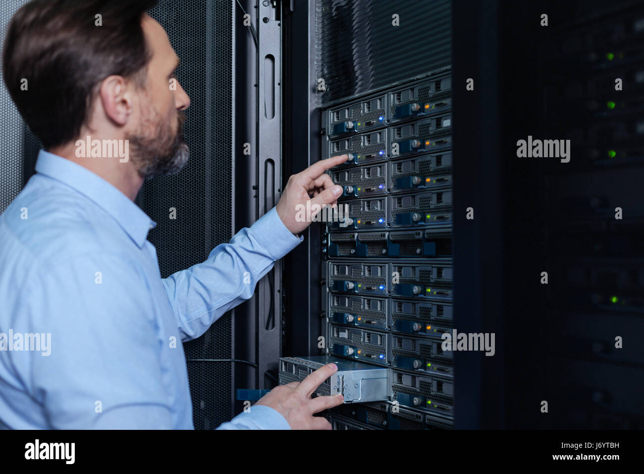 Setting up the network hi-res stock photography and images - Alamy