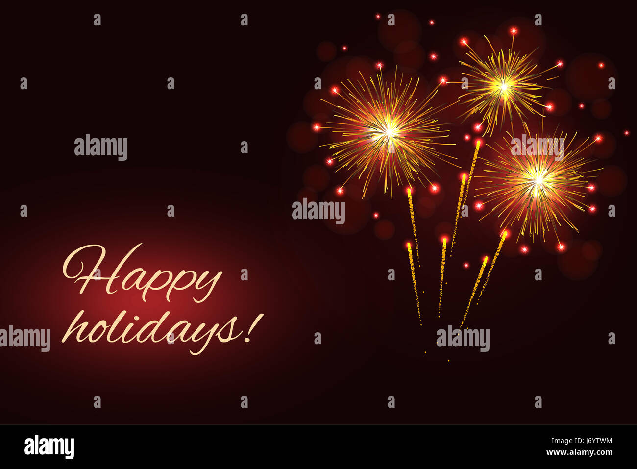 Celebration sparkling fireworks greeting card copy space. Independence ...