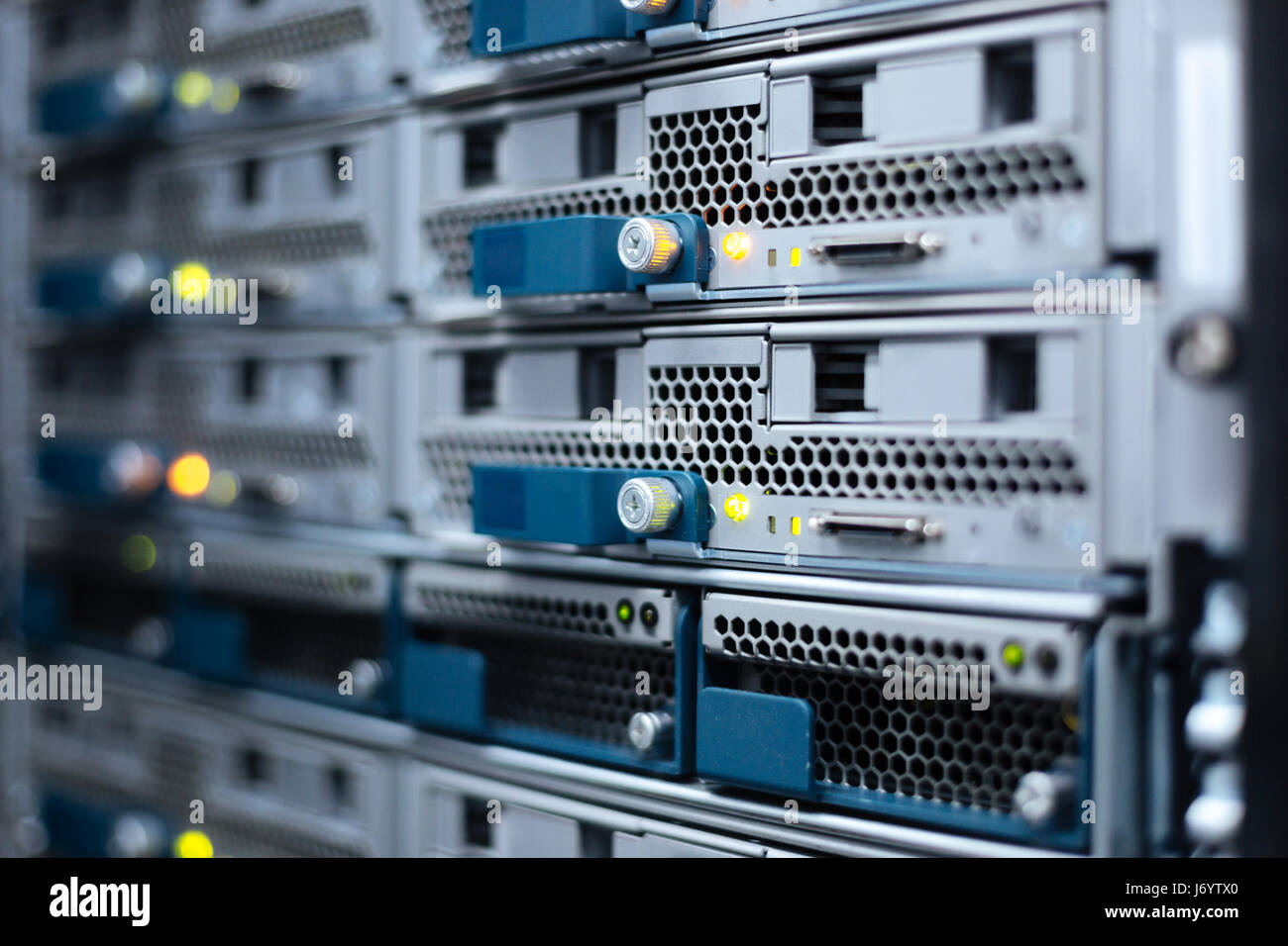 Selective focus of server racks in the data center Stock Photo - Alamy