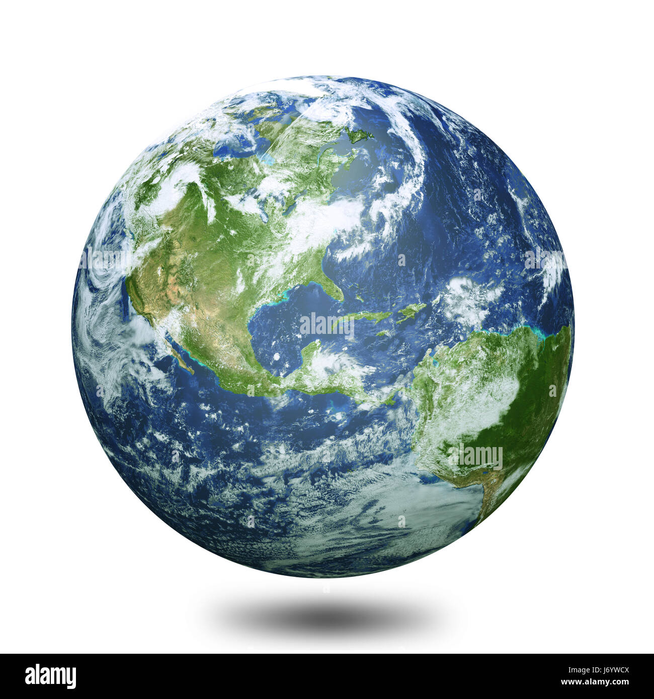 Earth globe 3d render, maps courtesy of NASA Stock Photo - Alamy
