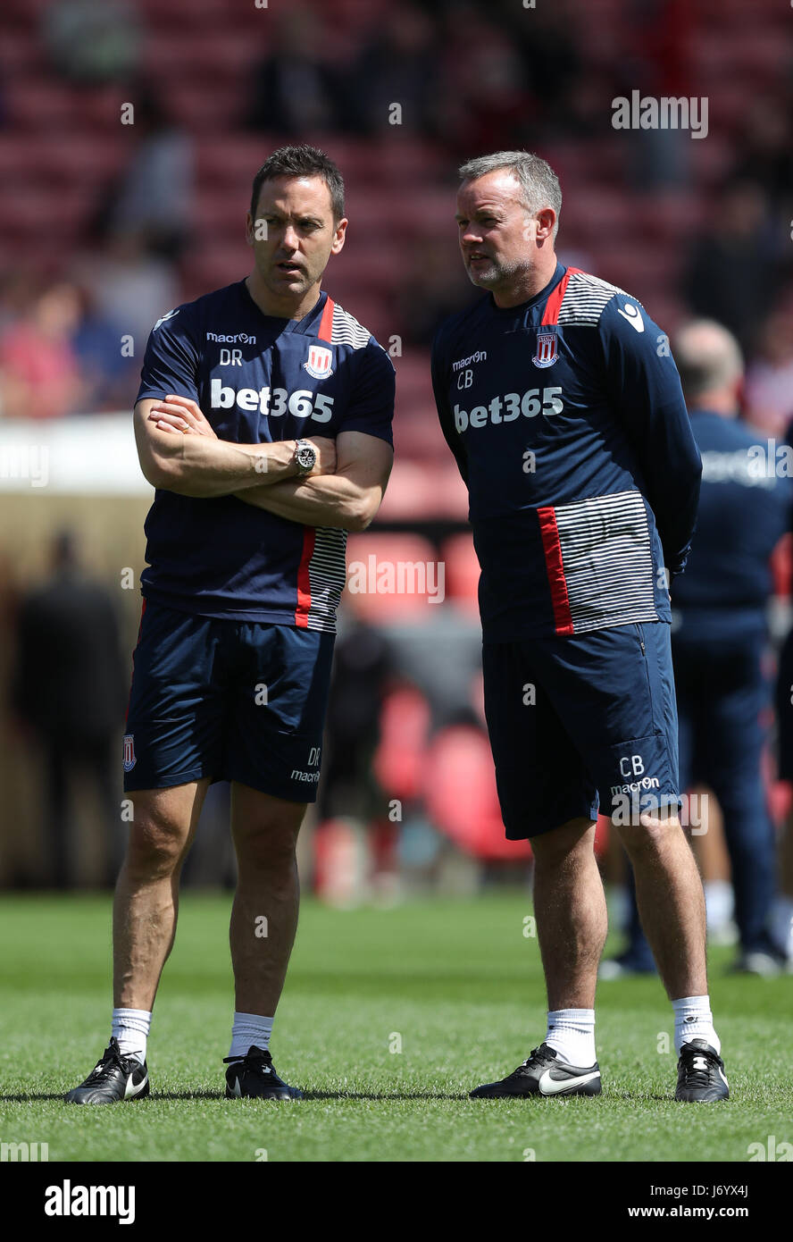 Stoke City fitness coach Damian Roden (left) and Physiotherapist Chris ...
