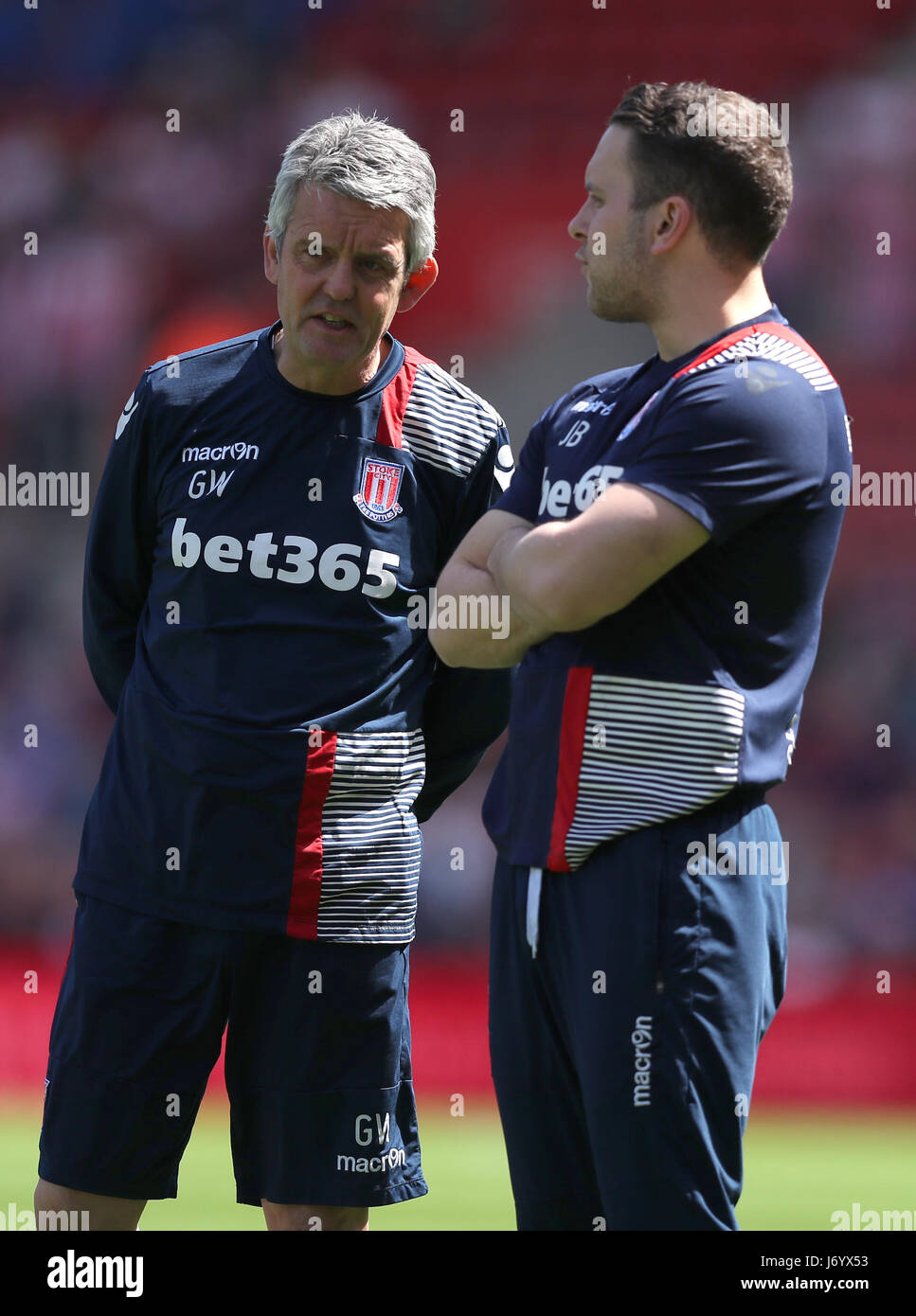Stoke CIty Kit Manager Gary Worthington (left Stock Photo - Alamy