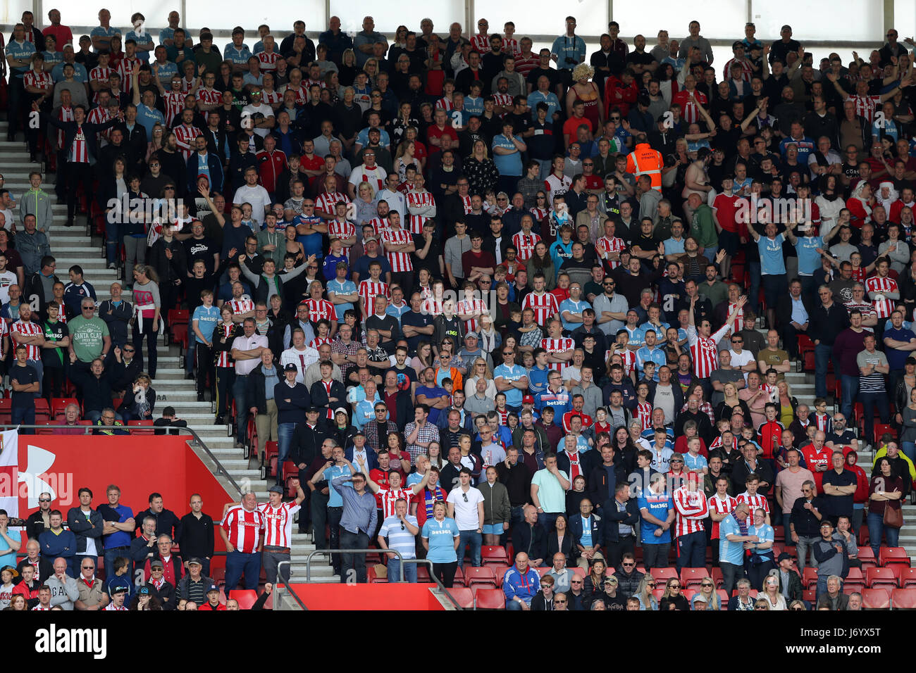 A general view of Stoke City supporters in the stands Stock Photo - Alamy