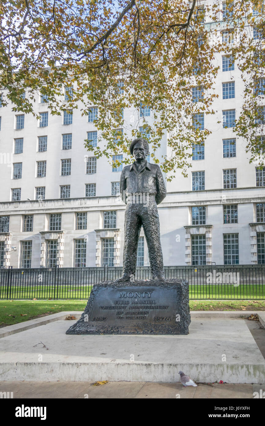 Field Marshal Viscount Montgomery of Alamein, Statue in Whitehall ...