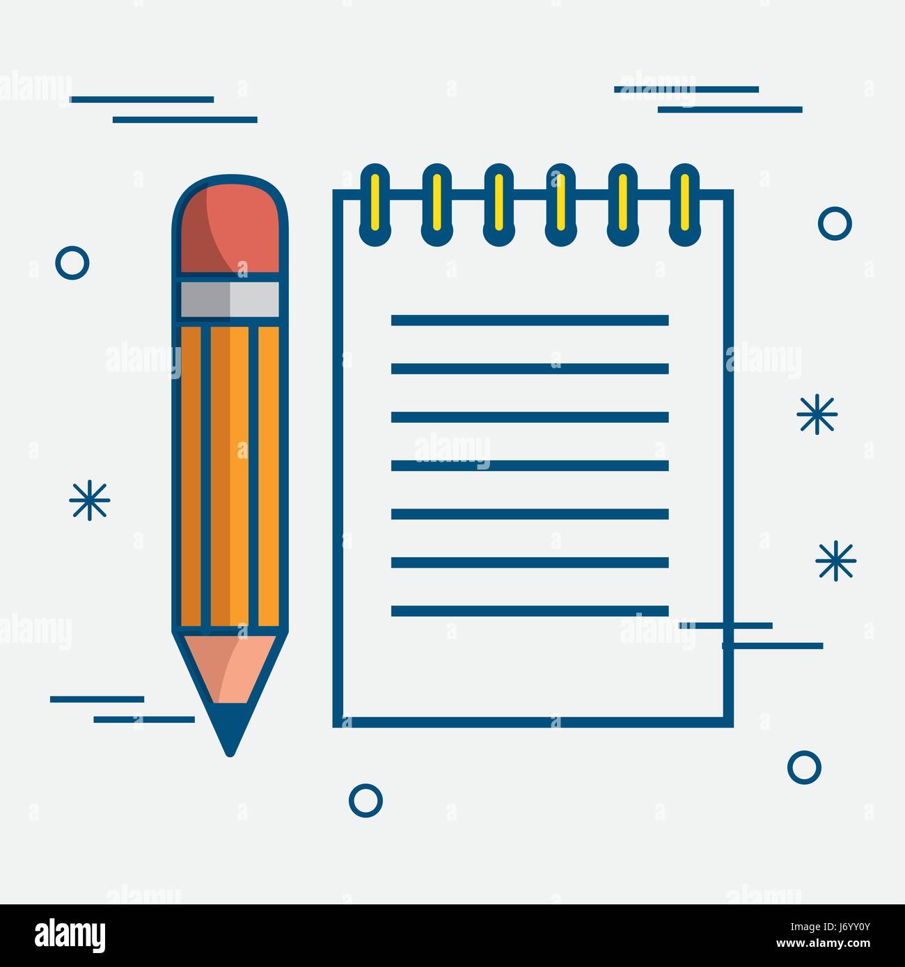 Notepad and pencil icon Stock Vector Image & Art - Alamy