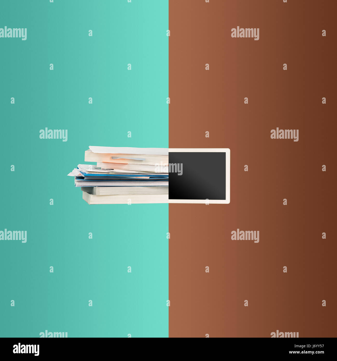 Collage computer books hi-res stock photography and images - Alamy