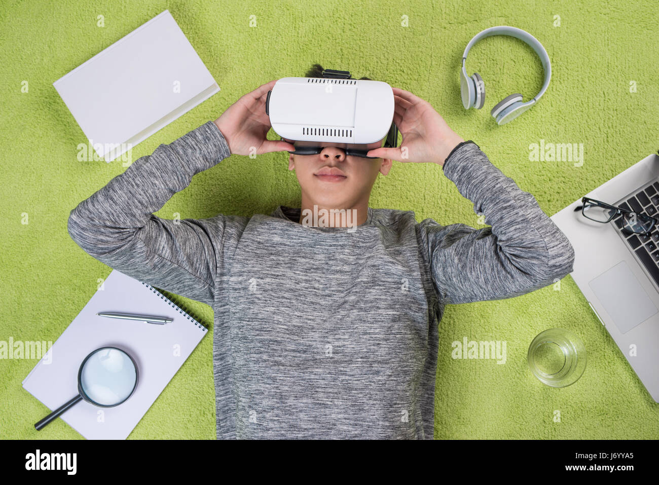 3d man lying on floor hi-res stock photography and images - Alamy