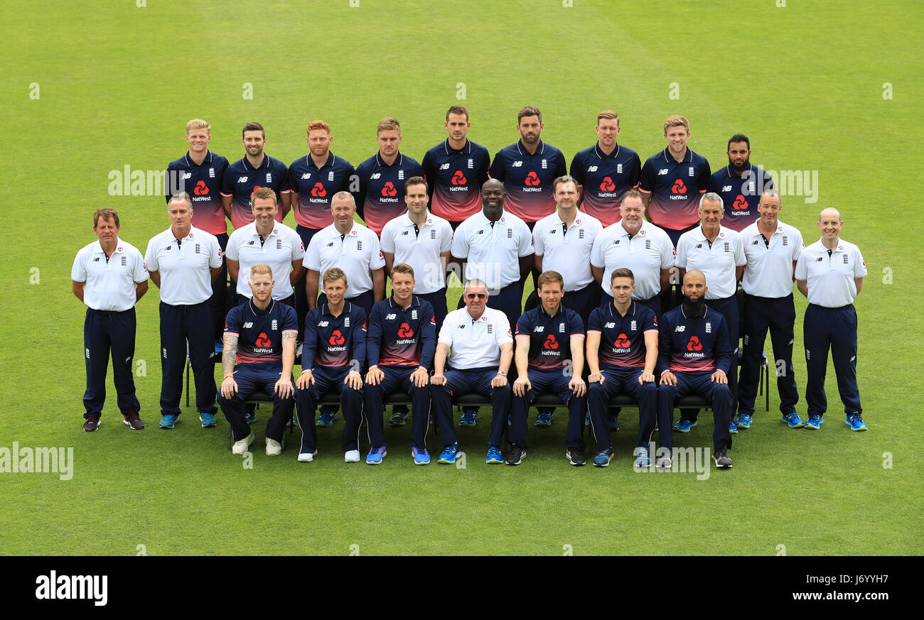 The England squad and staff ahead of the first Royal London Oe Day ...