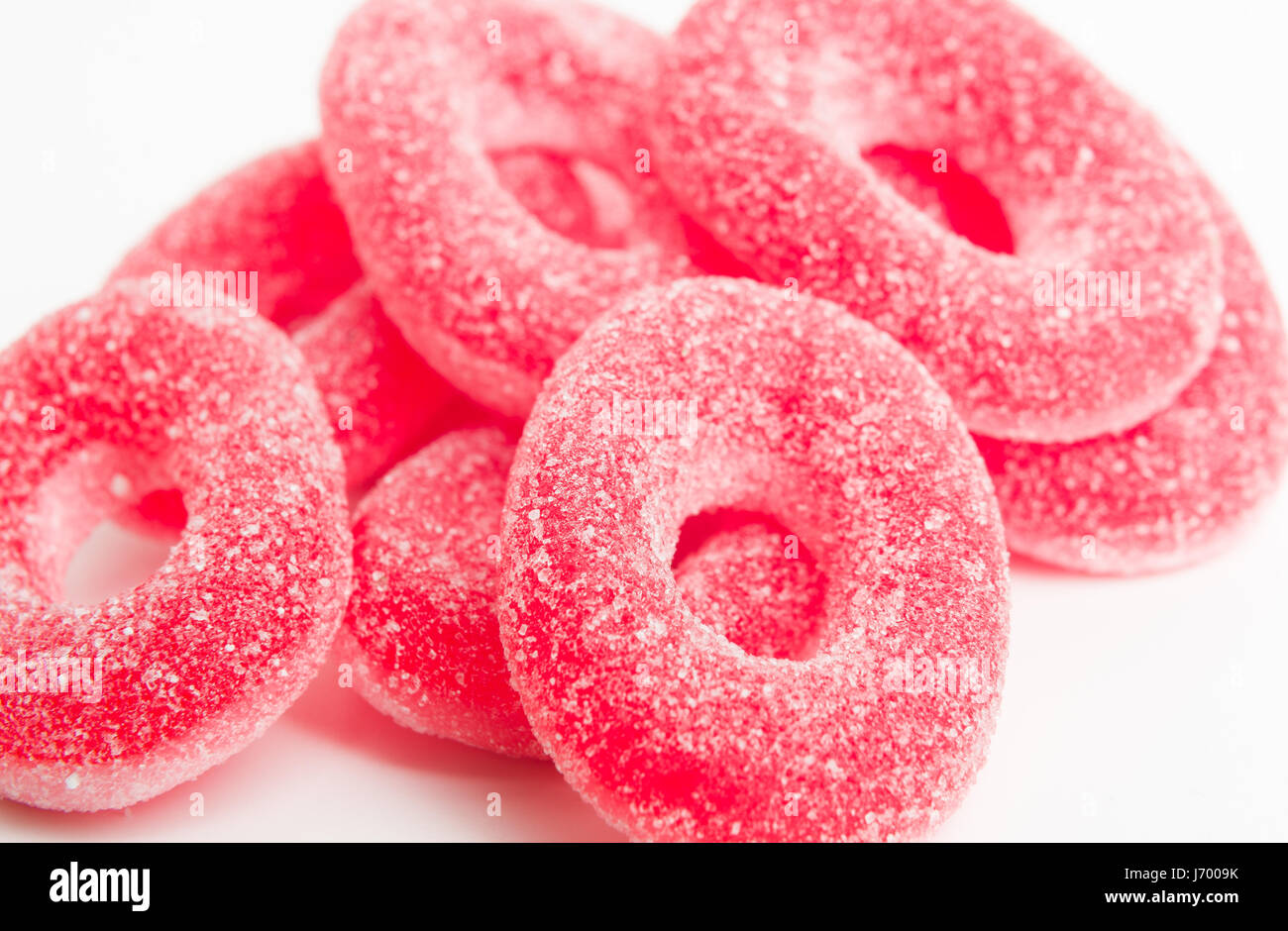 Delicious strawberry rings.Fizzy jellies Stock Photo - Alamy