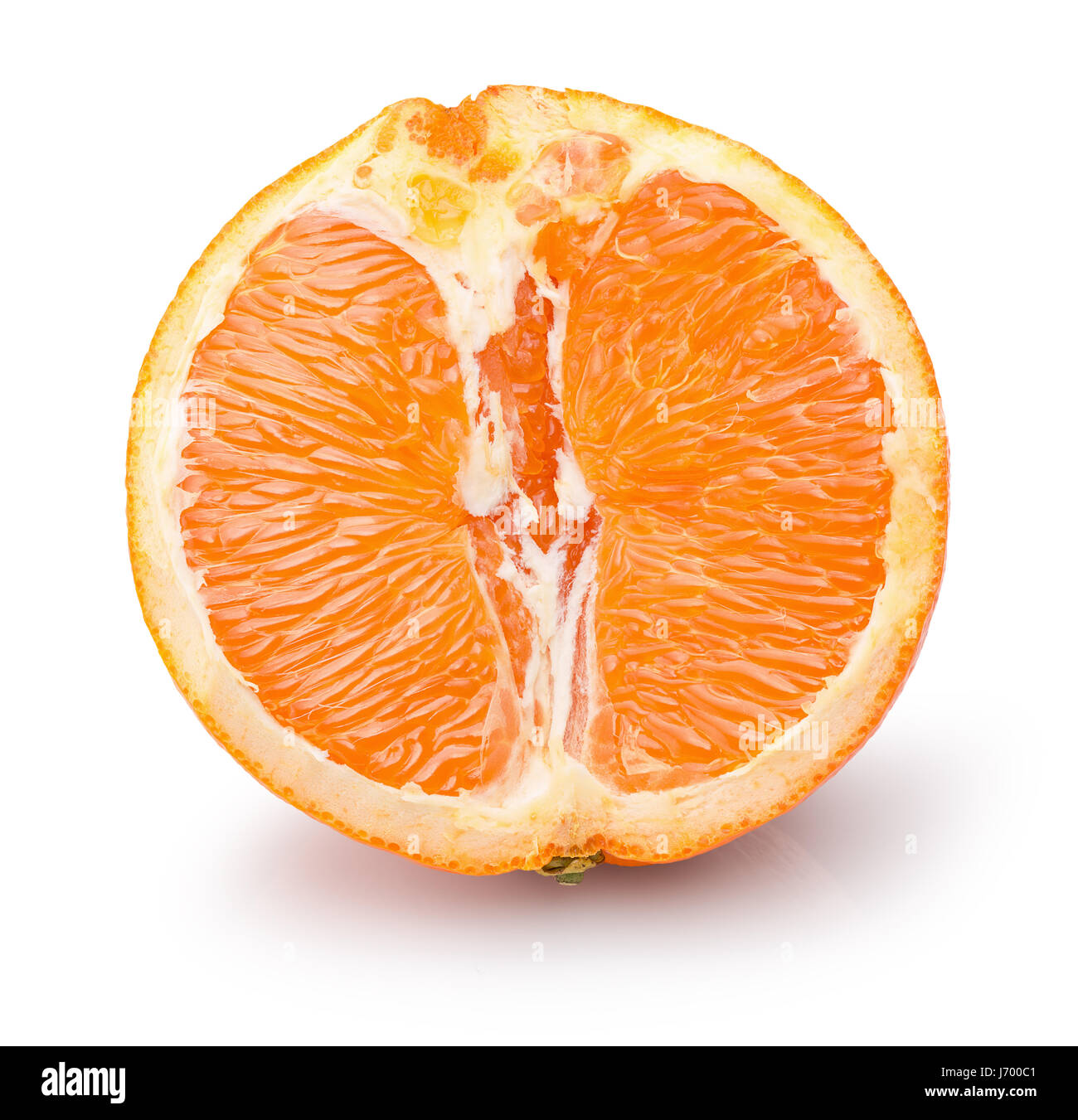 half of orange isolated on a white background Stock Photo - Alamy