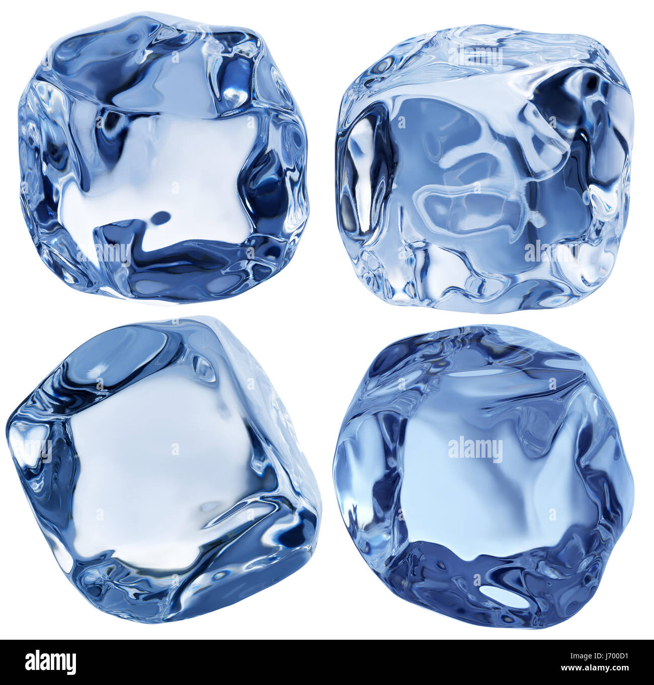 collection of ice cubes isolated on a white background Stock Photo - Alamy