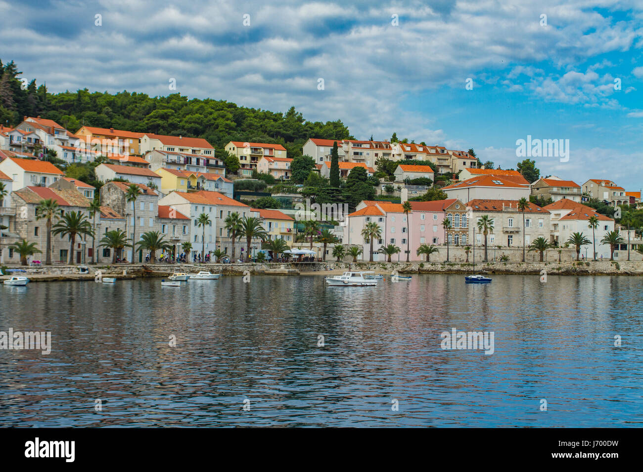 View at Korcula island on Adriatic sea in Croatia Stock Photo - Alamy