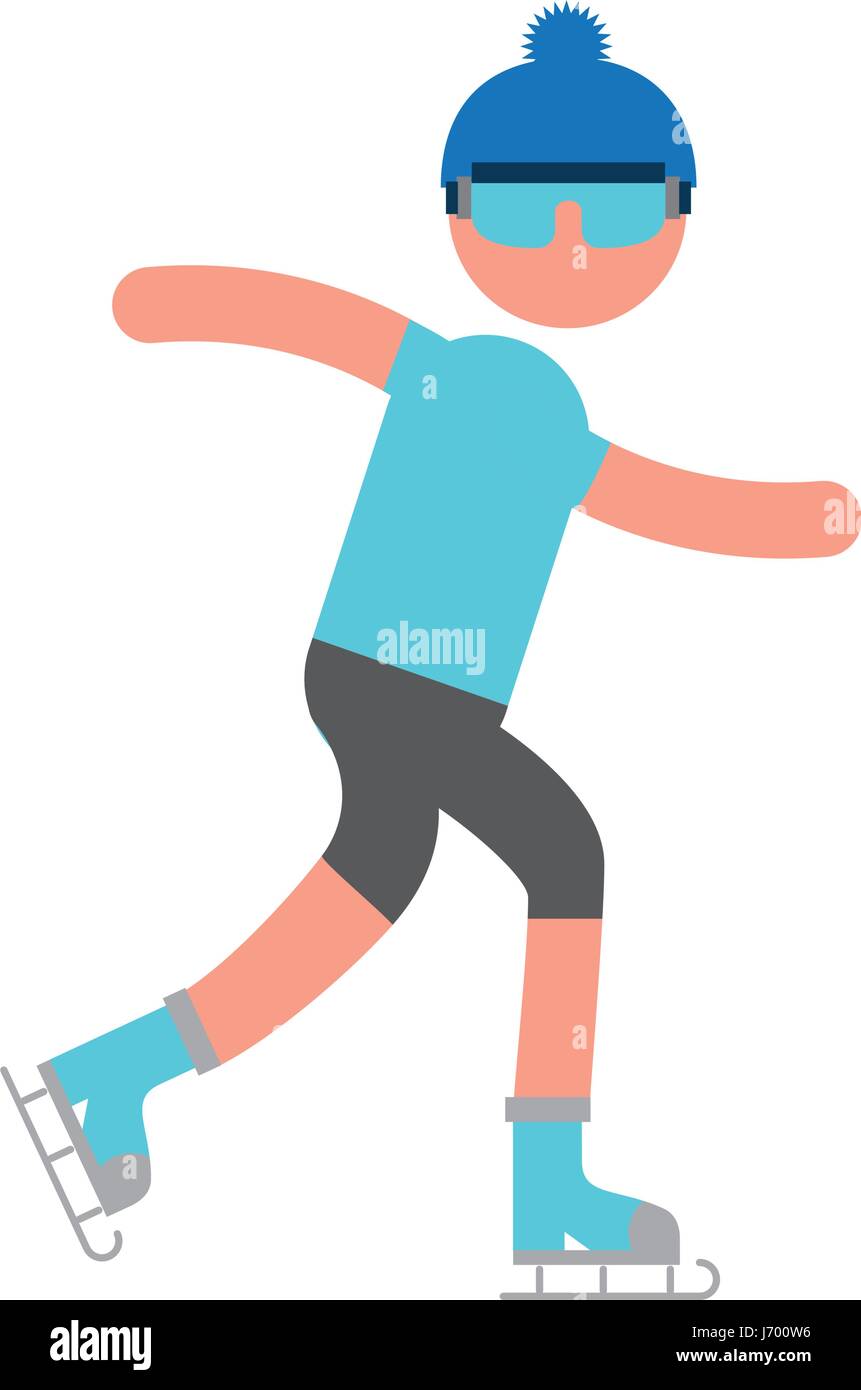 ethlete practicing ice skate avatar Stock Vector Image & Art - Alamy