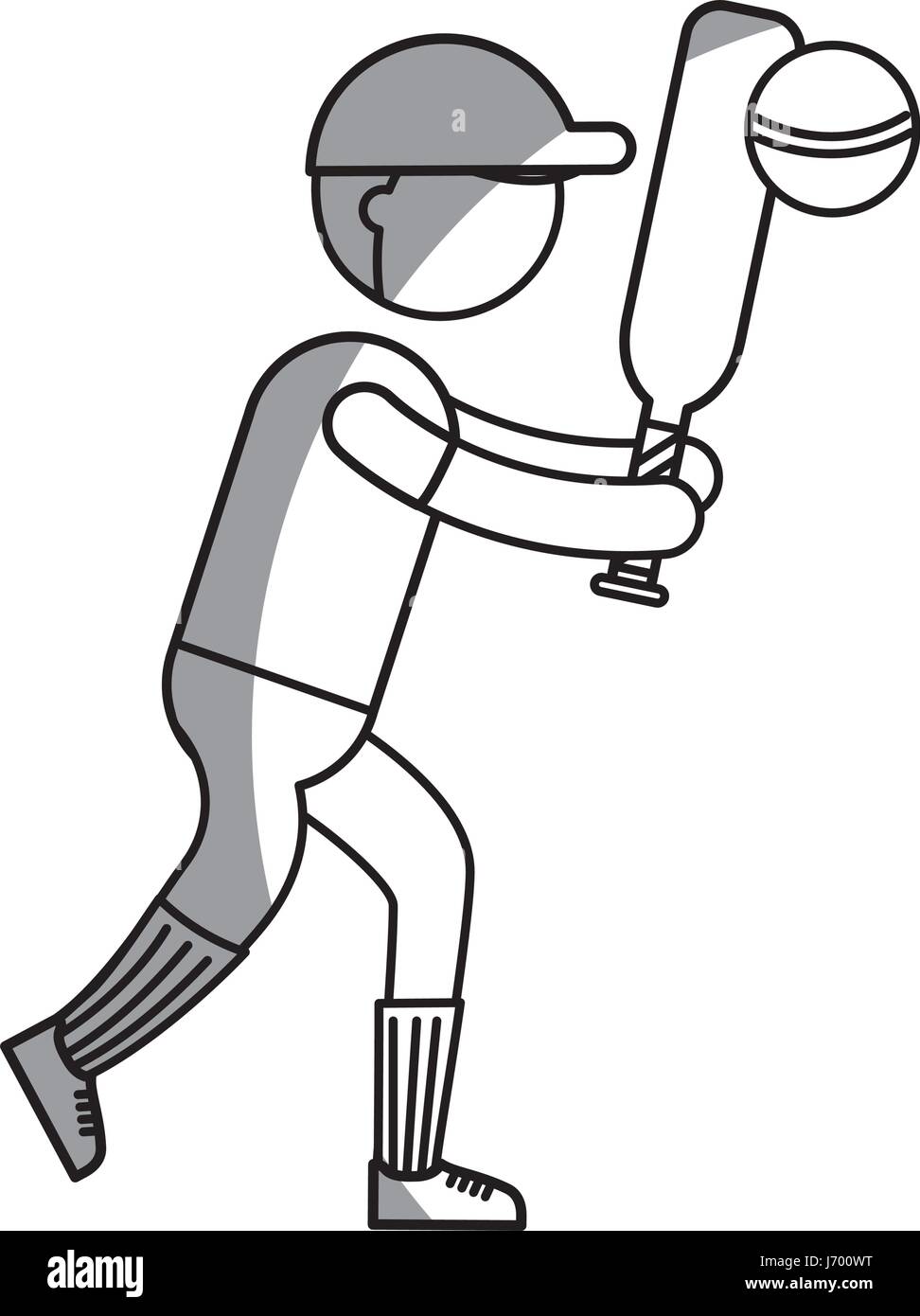 ethlete practicing cricket avatar Stock Vector Image & Art - Alamy