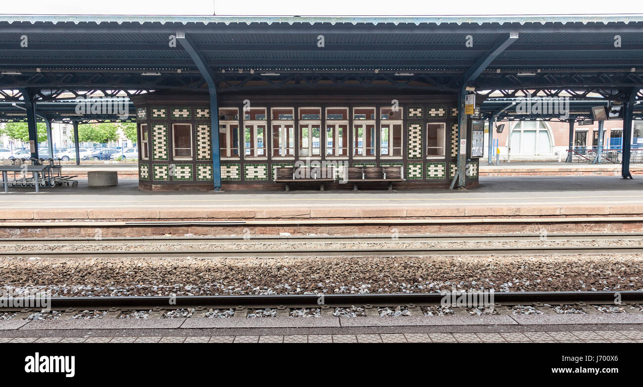 Platform of La Gare de Colmar / Colmar Station, in Colmar, Alsace ...