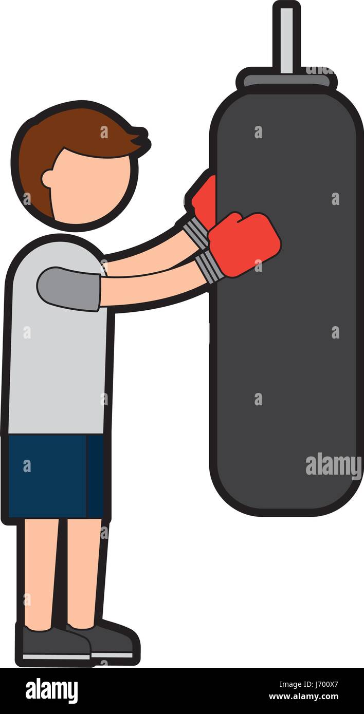 ethlete practicing boxing avatar Stock Vector Image & Art - Alamy