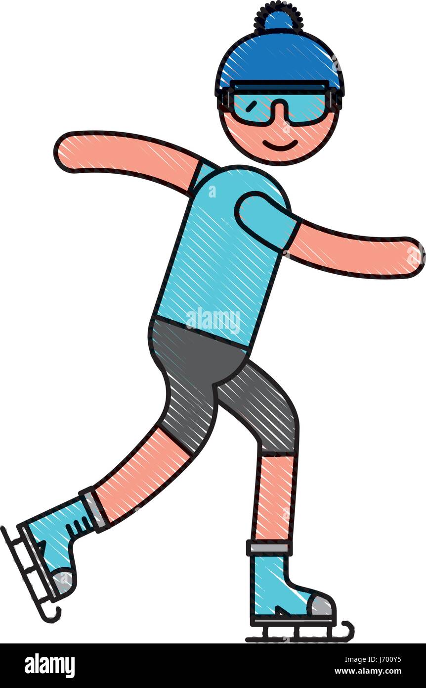 ethlete practicing ice skate avatar Stock Vector Image & Art - Alamy