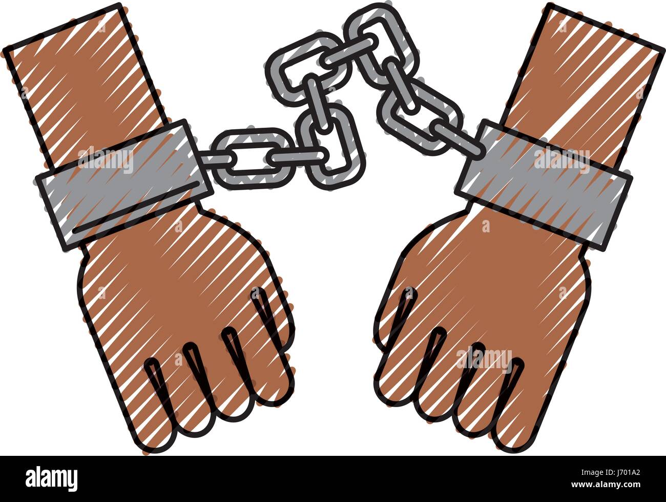hand human with chains Stock Vector Image & Art - Alamy