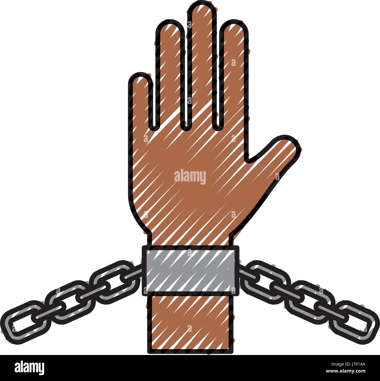 hand human with chains Stock Vector Image & Art - Alamy