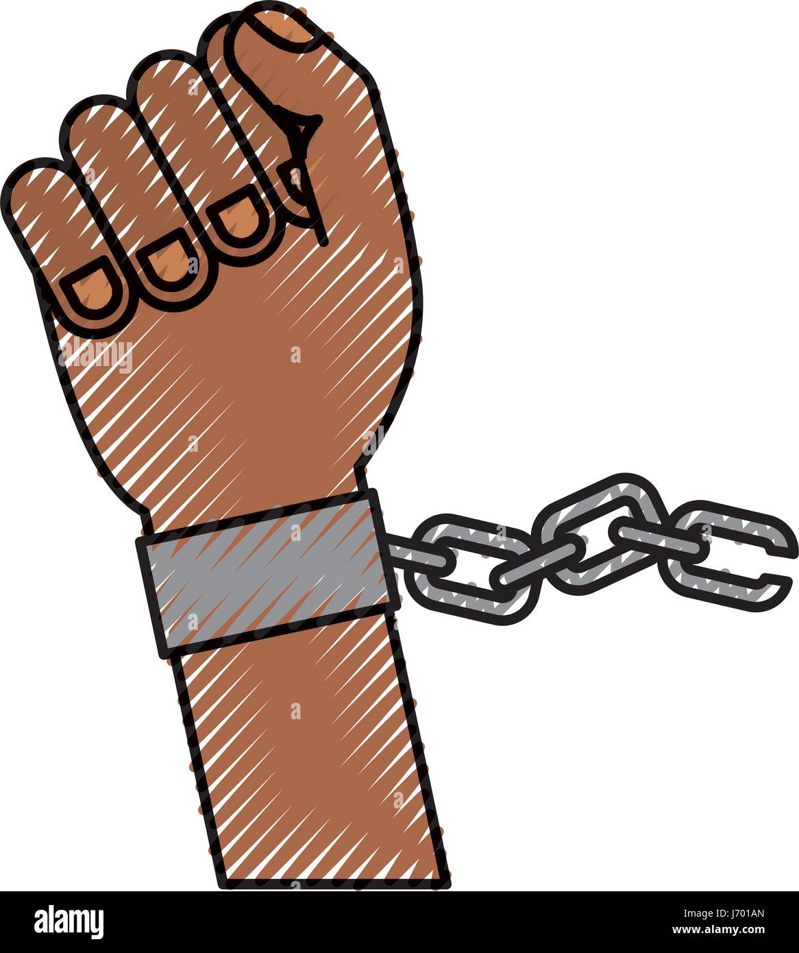 hand human with chains Stock Vector Image & Art - Alamy