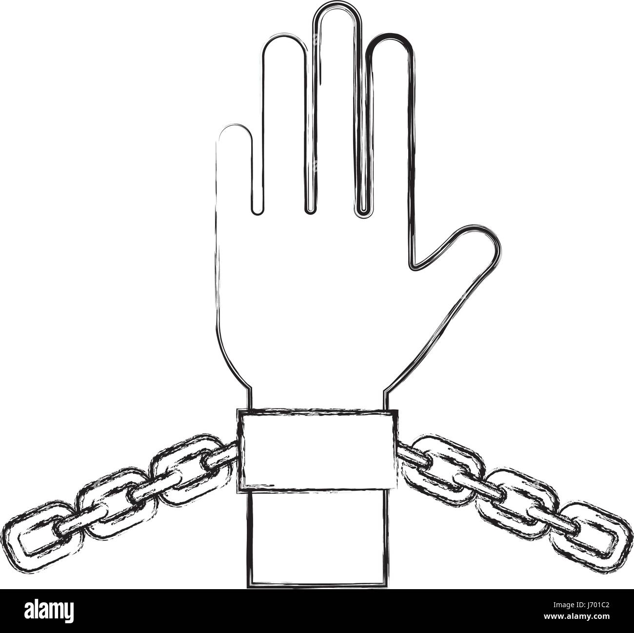 hand human with chains Stock Vector Image & Art - Alamy