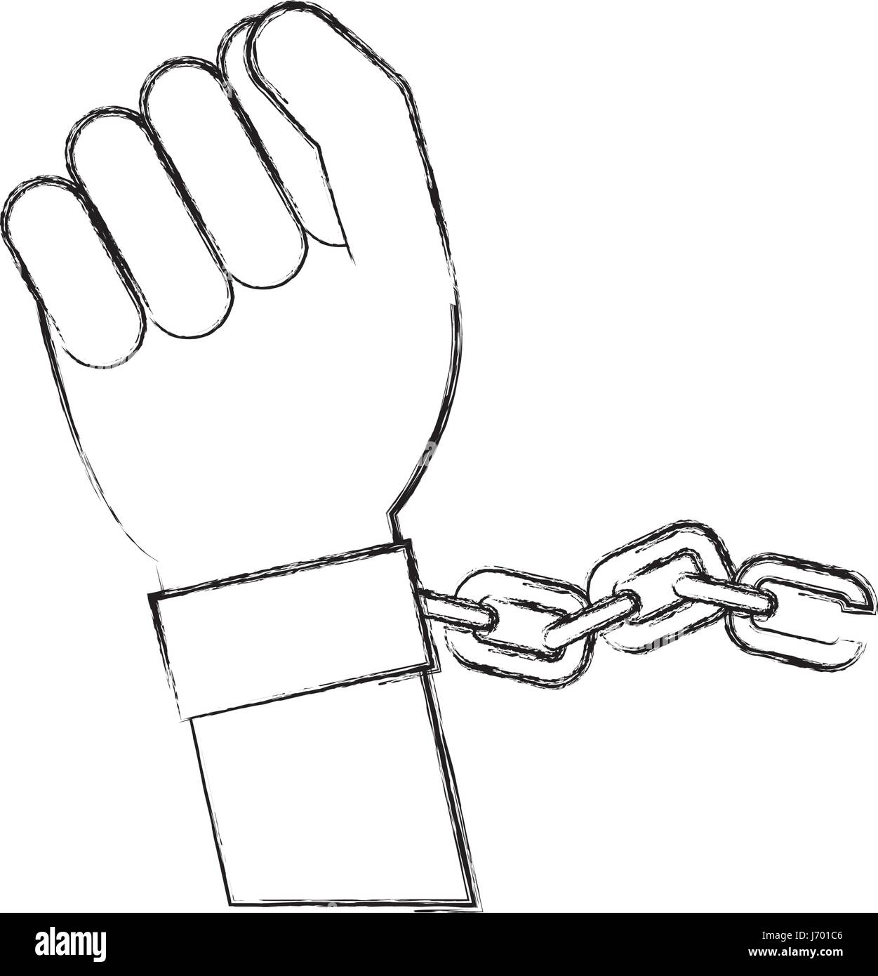 hand human with chains Stock Vector Image & Art - Alamy