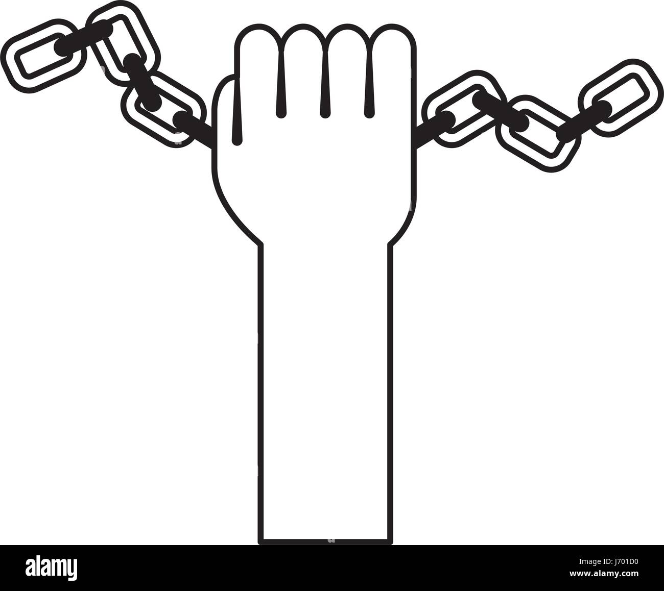 hand human with chains Stock Vector Image & Art - Alamy