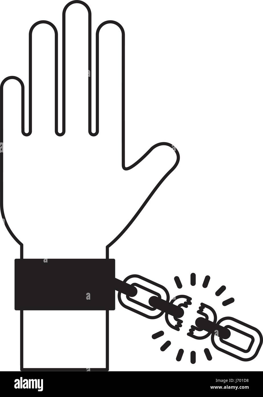 hand human with chains Stock Vector Image & Art - Alamy