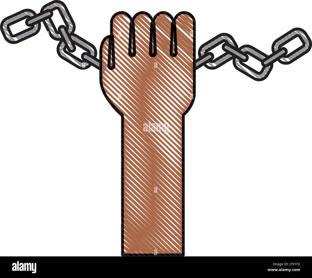 hand human with chains Stock Vector Image & Art - Alamy
