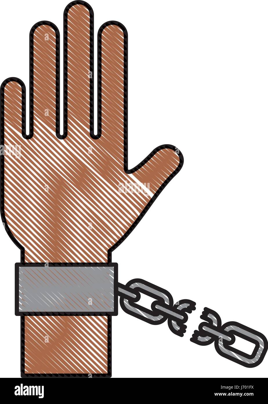 hand human with chains Stock Vector Image & Art - Alamy