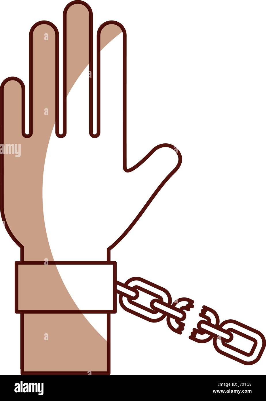 hand human with chains Stock Vector Image & Art - Alamy