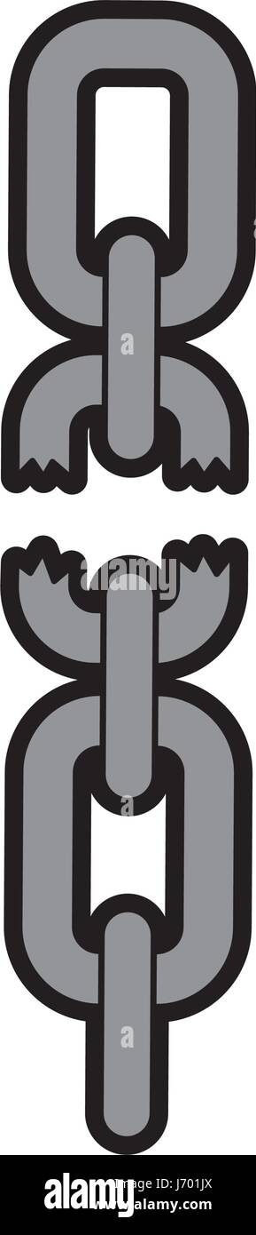 Broken Chain Isolated Icon Stock Vector Image And Art Alamy