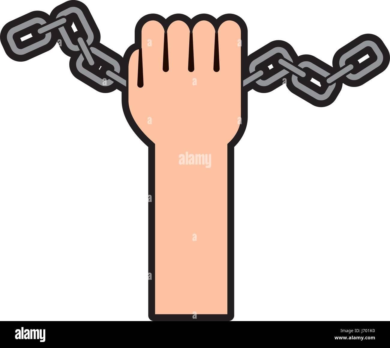 hand human with chains Stock Vector Image & Art - Alamy
