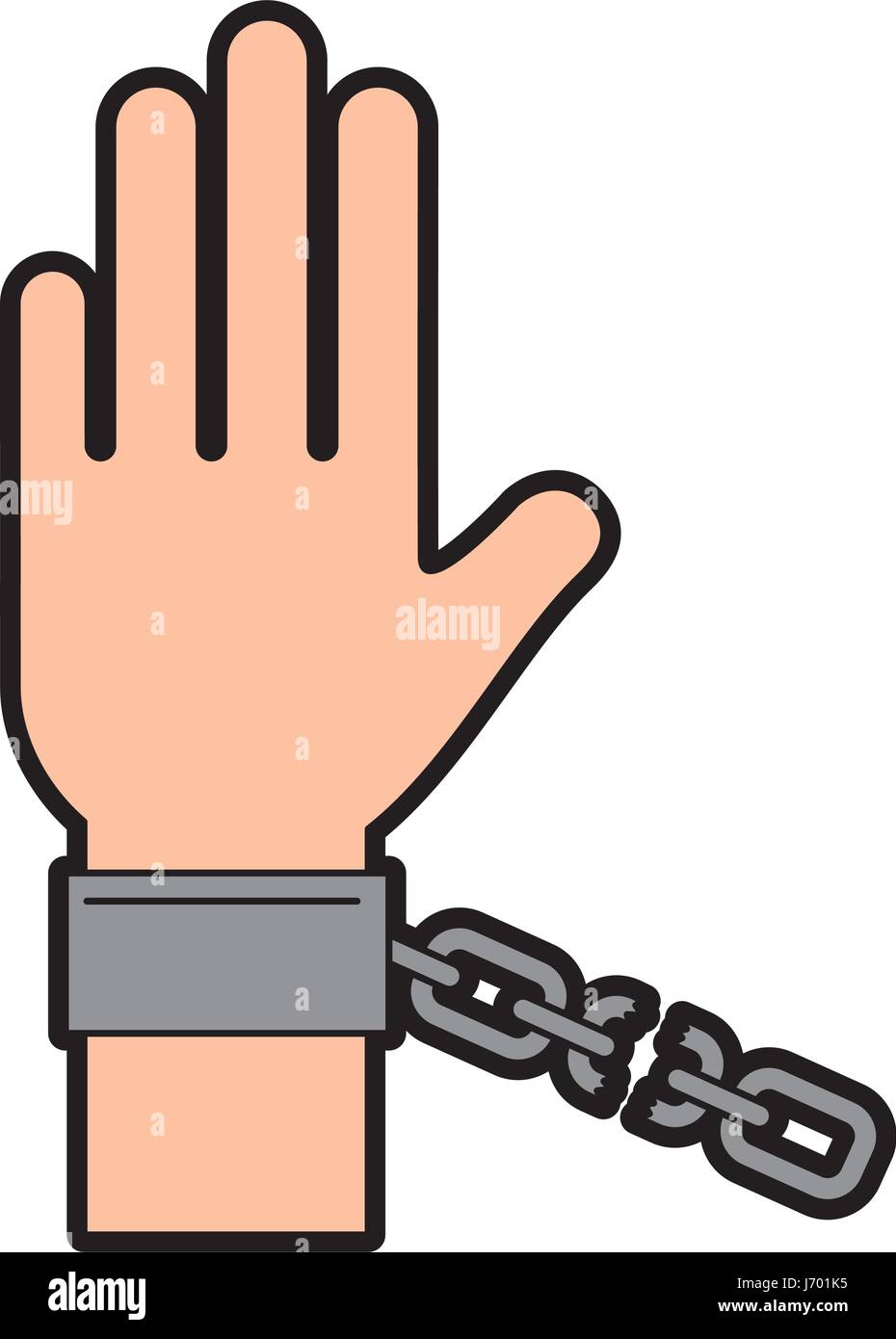 hand human with chains Stock Vector Image & Art - Alamy