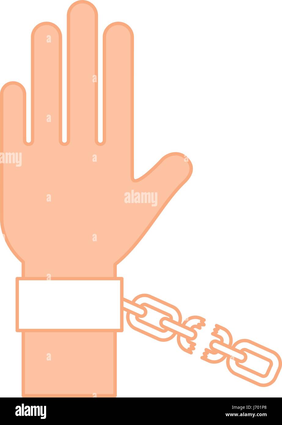 hand human with chains Stock Vector Image & Art - Alamy