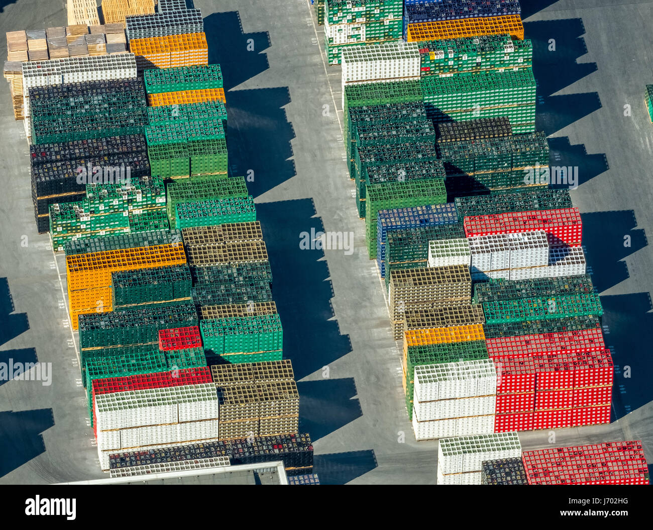 Empty drinks crates, empties; Recyclingbottles, DAB Brewery, Dortmunder ...