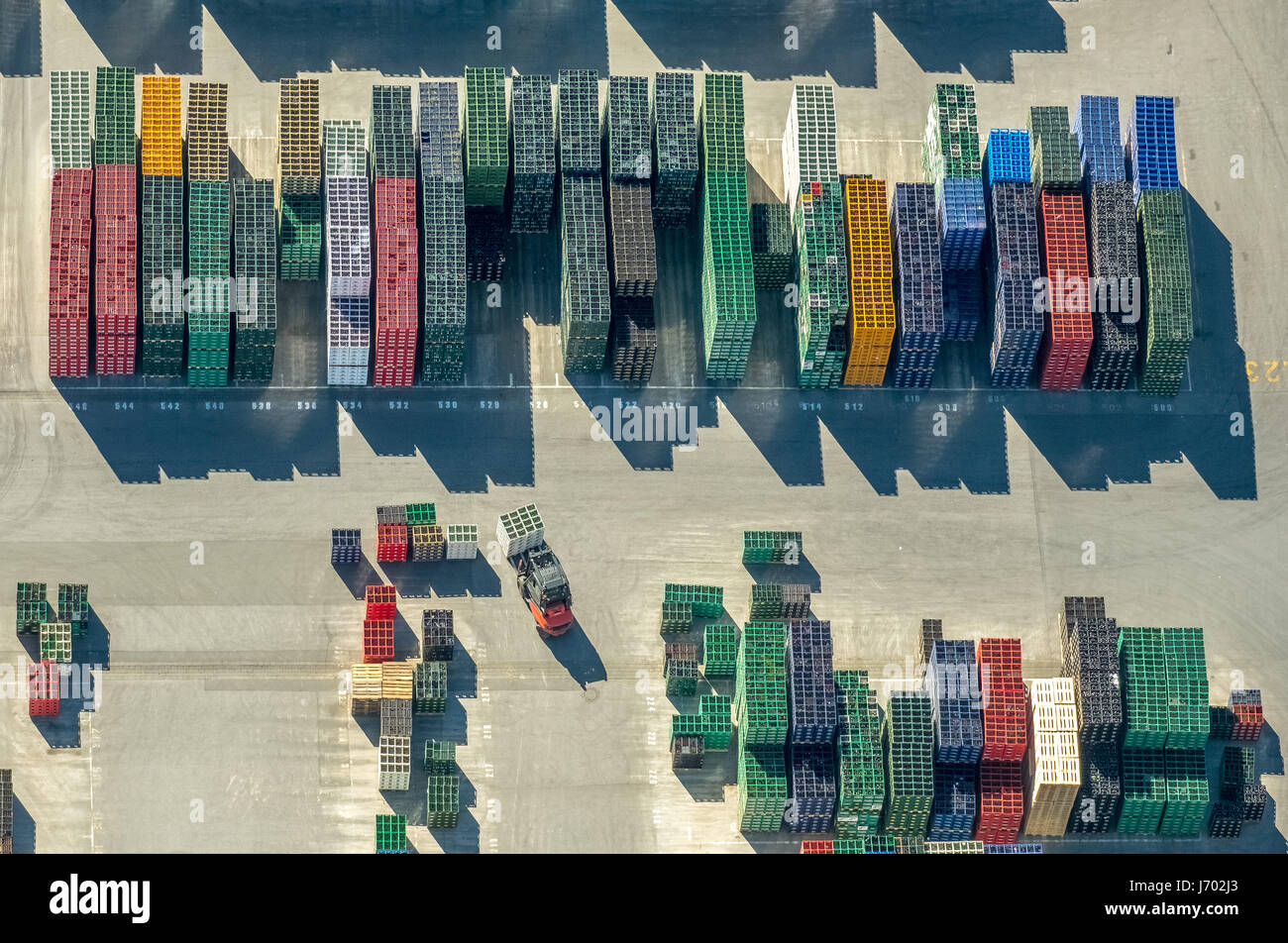 Empty drinks crates, empties; Recyclingbottles, DAB Brewery, Dortmunder ...