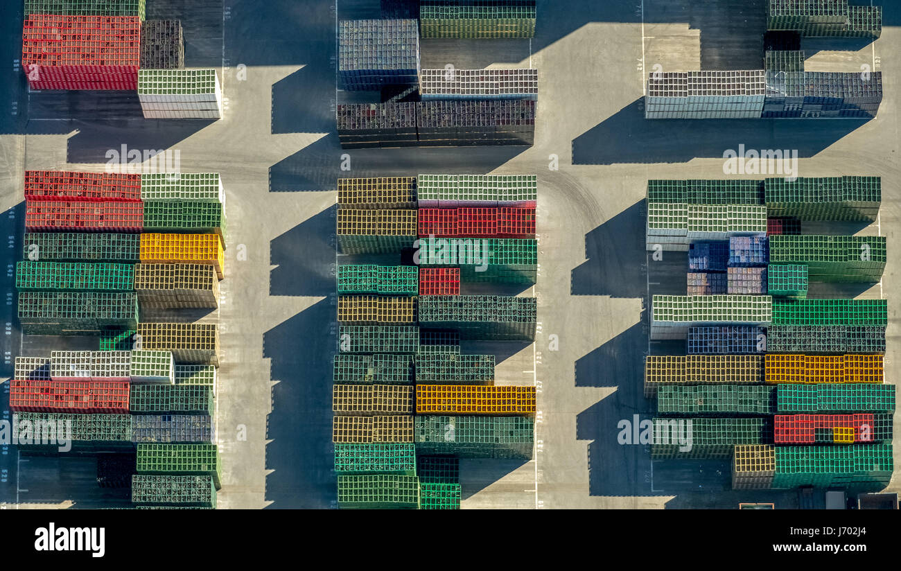 Empty drinks crates, empties; Recyclingbottles, DAB Brewery, Dortmunder ...