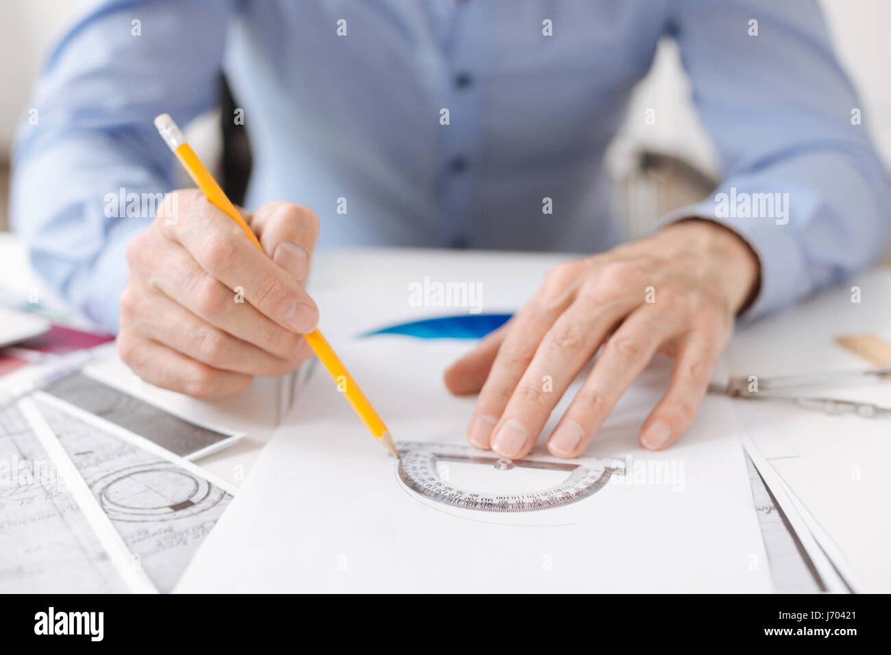 Protractor drawing hi-res stock photography and images - Alamy