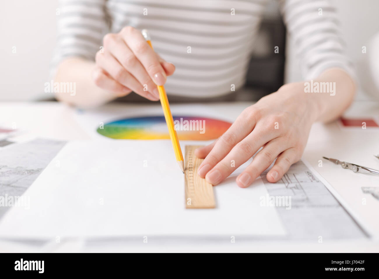 Professional female engineer working on the project Stock Photo - Alamy Professional female engineer working on the project Stock Photo - Alamy