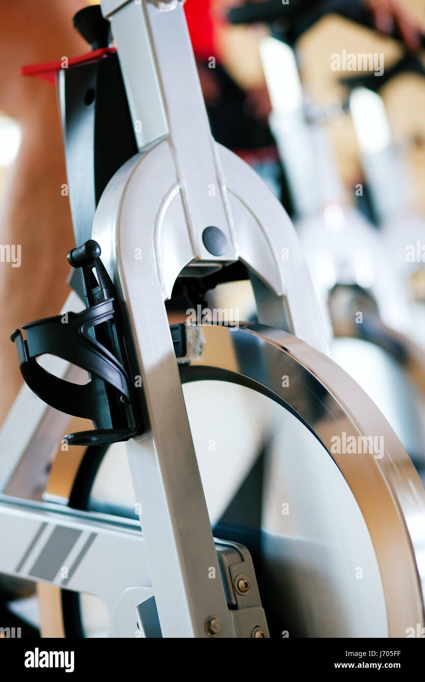 bicycle spinning in gym Stock Photo - Alamy