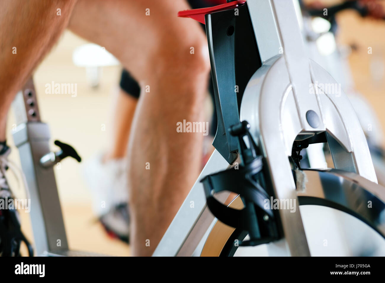 bicycle spinning in gym Stock Photo - Alamy