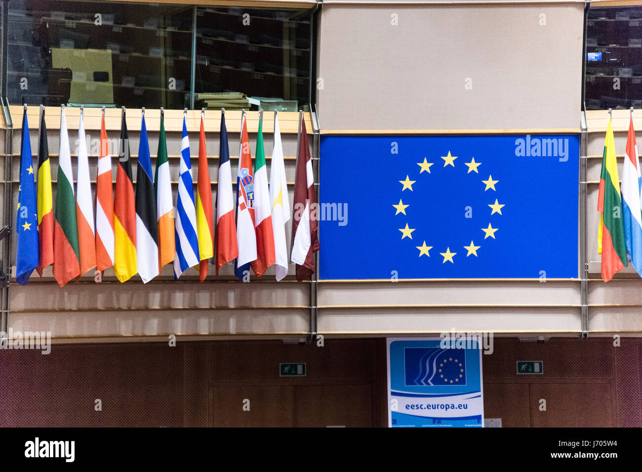 hemicycle of the European Parliament in Brussels Stock Photo - Alamy
