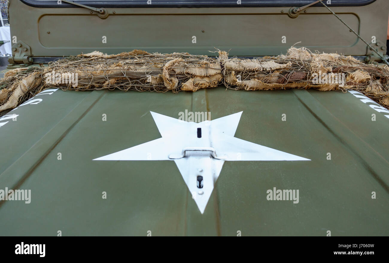 US military car front Stock Photo - Alamy