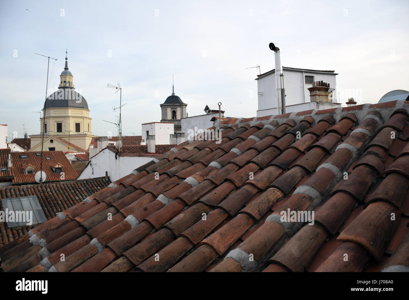 Madrid rooftops, Spain Stock Photo - Alamy