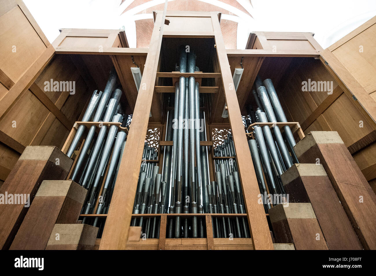 pipe organ in church Stock Photo - Alamy