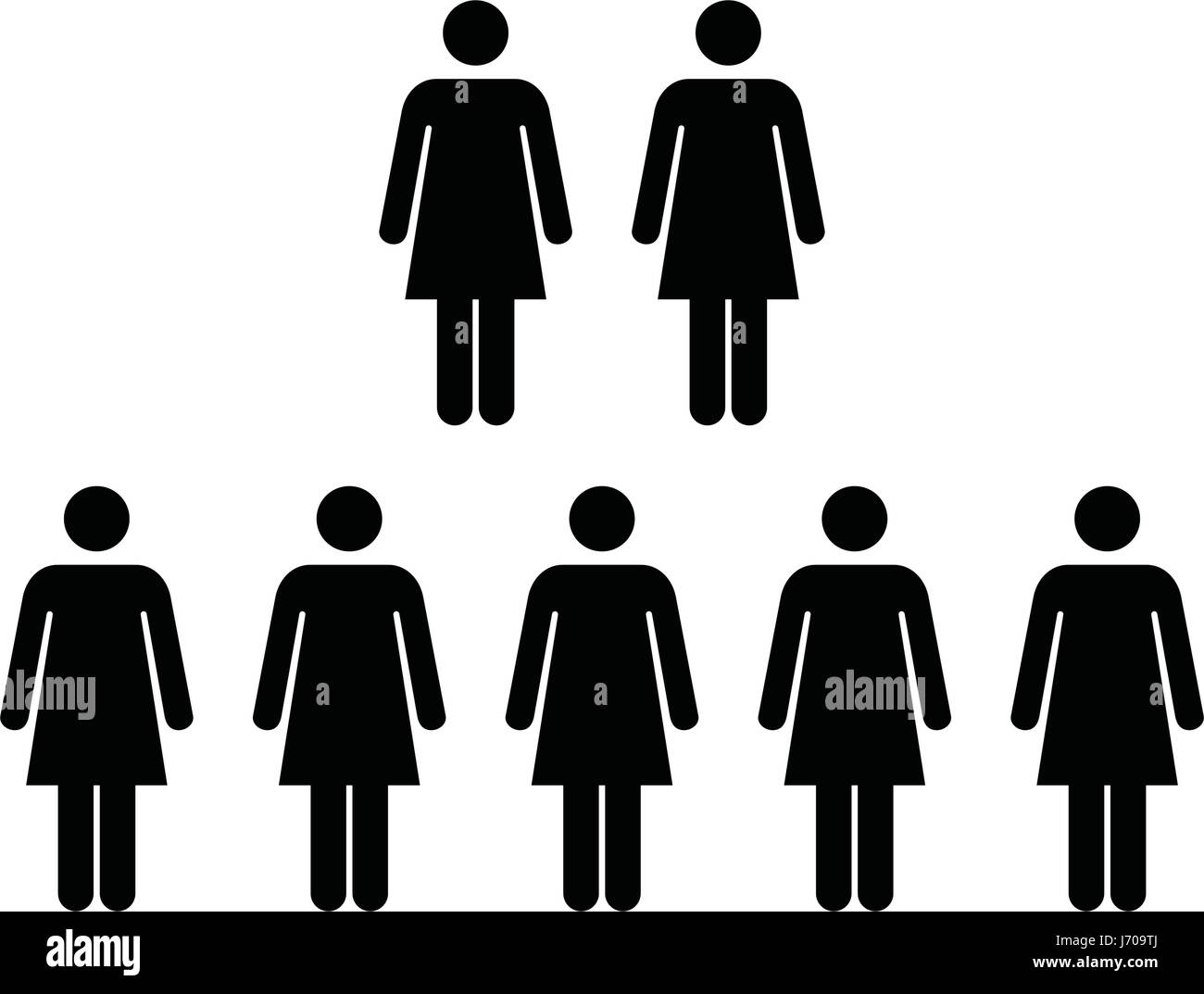 People Icon - Vector Group of Women Team Symbol for Business ...