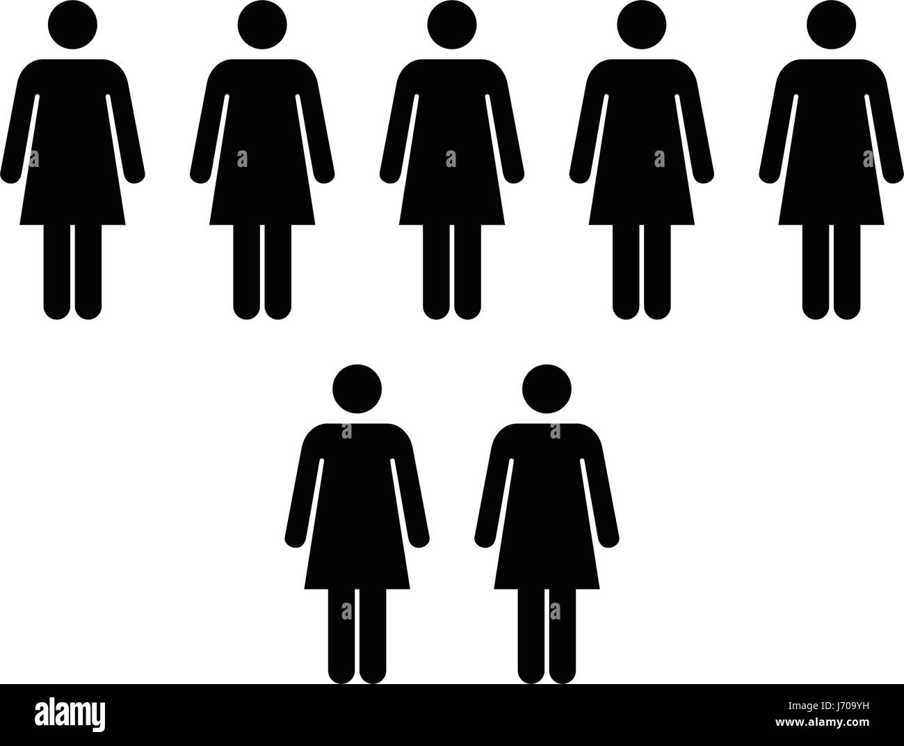 People Icon - Vector Group of Women Team Symbol for Business ...