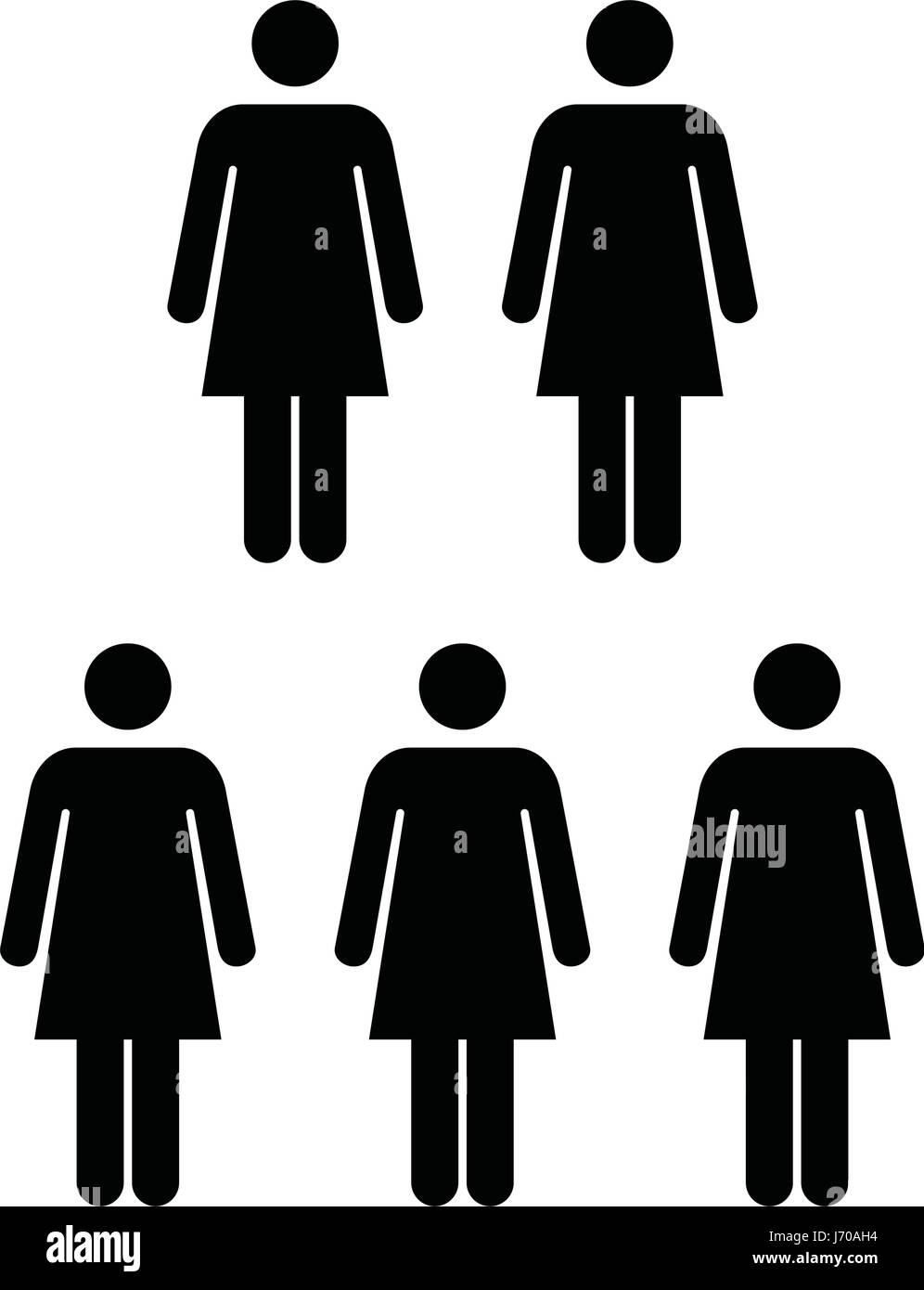 People Icon - Vector Group of Women Team Symbol for Business ...